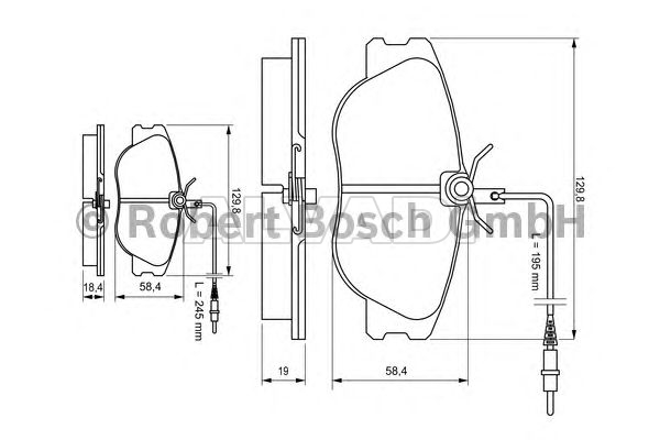 Brake pads BOSCH 0 986 424 033 0986424033 for AUDI A4 (B7) AL30915021 ...