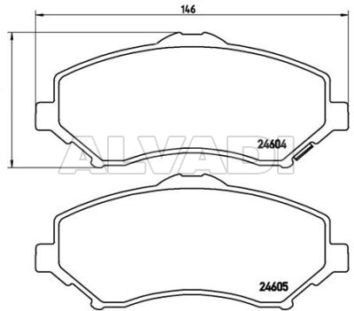 Brake pads SRL 68003701AA for AUDI A4 (B7) - alvadi.ee
